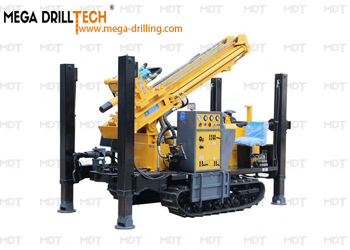 Double Cylinder Lifting Water Well Drill Rig Crawler Type 200 Meters Deep